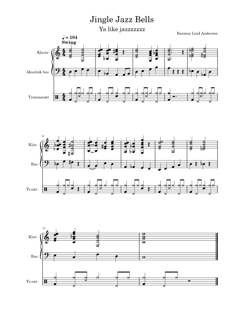 "Jingle Bells" Arrangement – Bill Farish Jingle Jazz Bells Sheet music ...