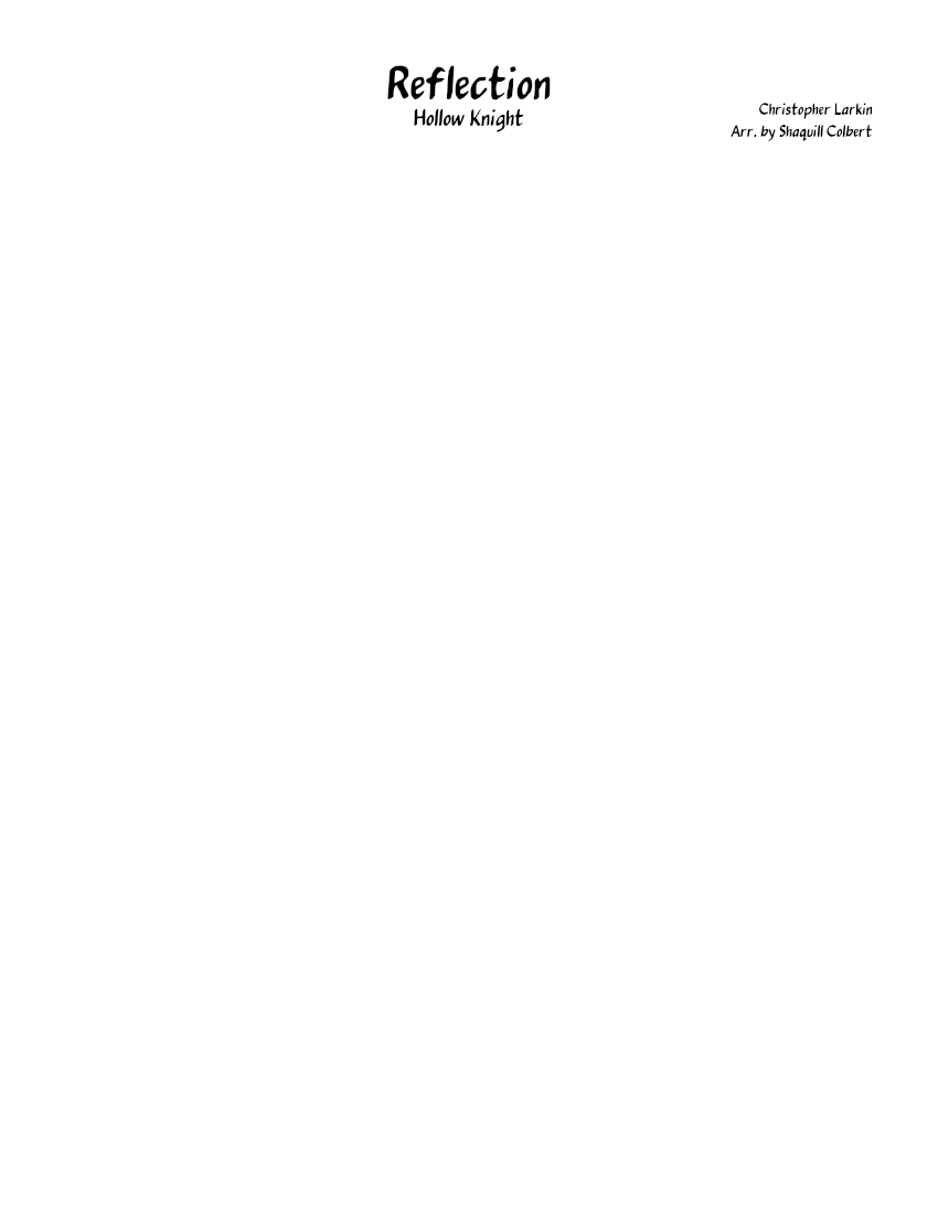 Reflection Sheet Music for Piano, Trombone, Saxophone alto, Saxophone ...