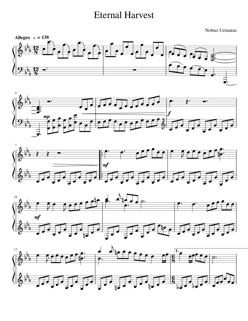 Eternal Harvest Sheet music for Piano (Solo) | Musescore.com