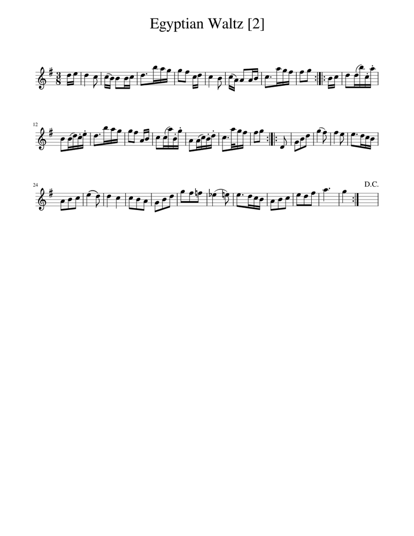Egyptian Waltz Sheet music for Piano (Solo) Easy | Musescore.com