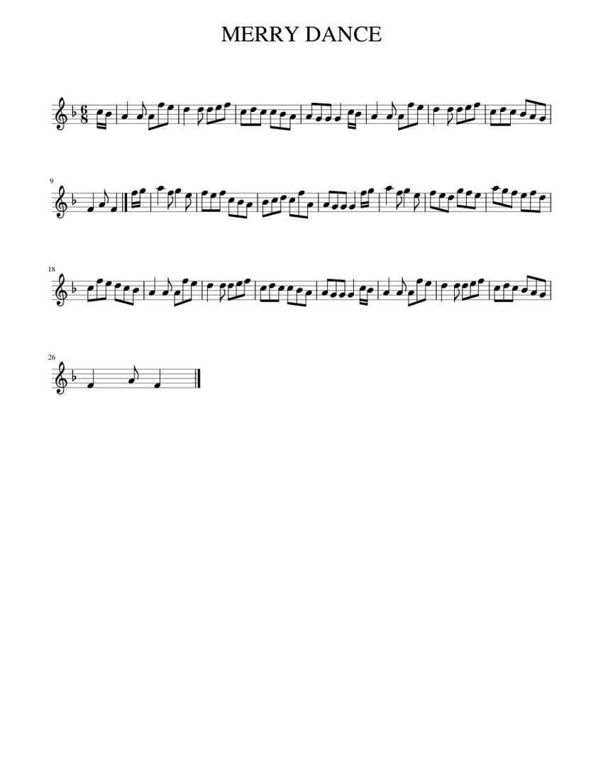 MERRY DANCE Sheet music for Piano (Solo) Easy | Musescore.com