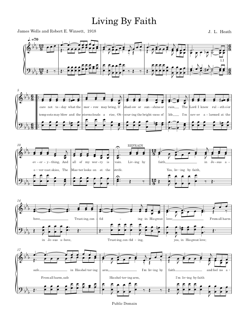 Living By Faith Sheet music for Piano (SATB) | Musescore.com