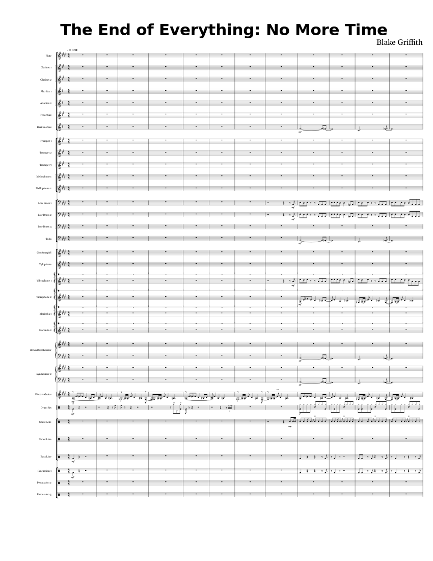 The End of Everything: No More Time Sheet music for Trombone, Euphonium ...