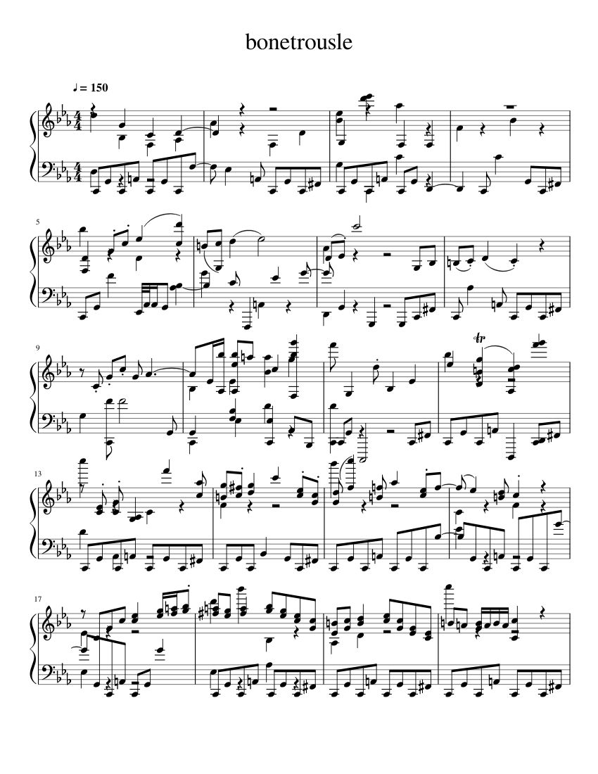 Bonetrousle Sheet music for Piano (Solo) | Musescore.com