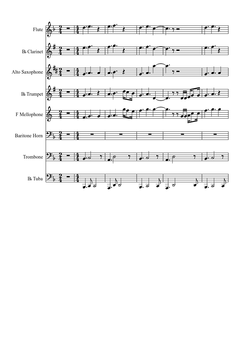 Rick Roll Stand tune Sheet music for Trombone, Tuba, Flute, Clarinet ...