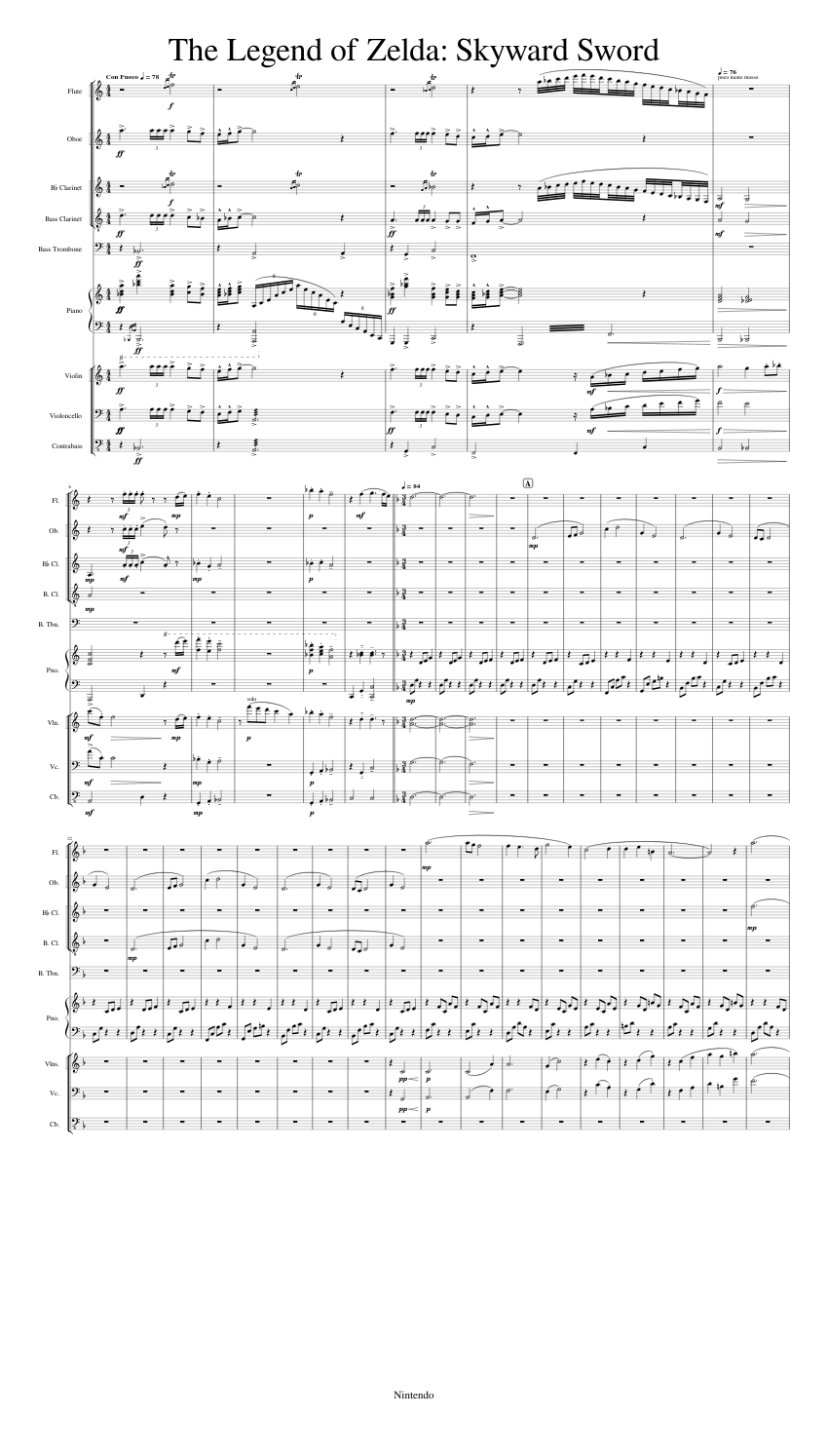 The legend of zelda skyward sword - Staff Roll – Misc Computer Games Sheet music for Piano ...