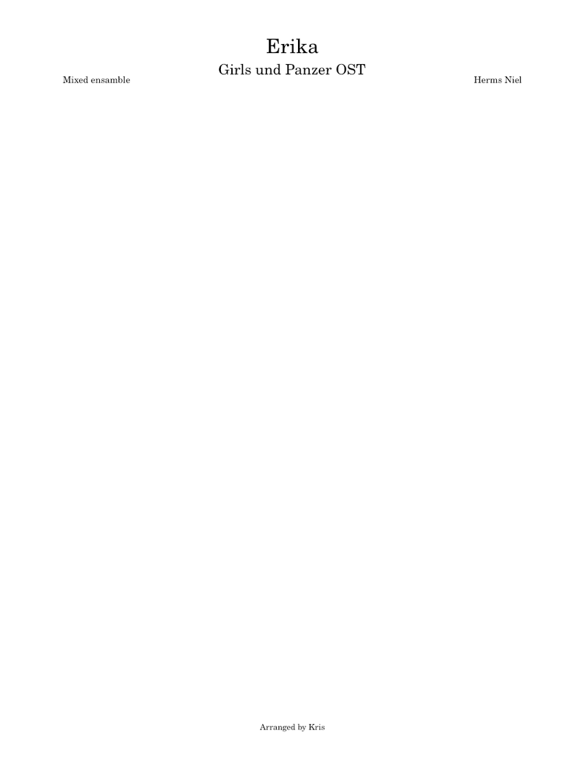 Erika – Herms Niel Erika Sheet music for Piano, Trombone, Bass voice ...