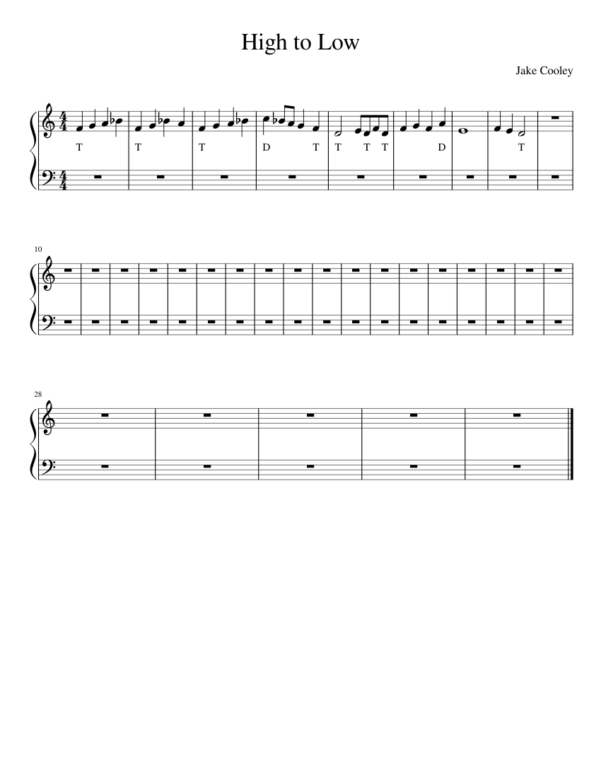 Jake Major Minor Sheet music for Piano (Solo) | Musescore.com
