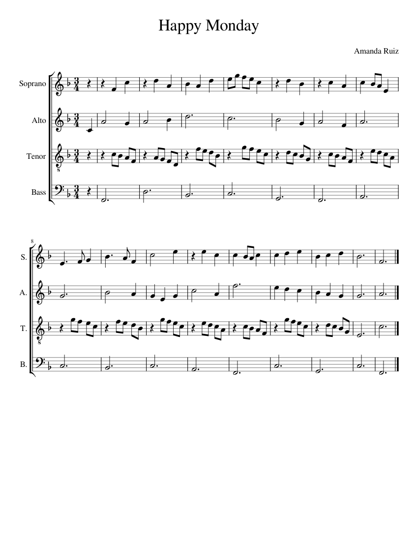 Happy_Monday - piano tutorial