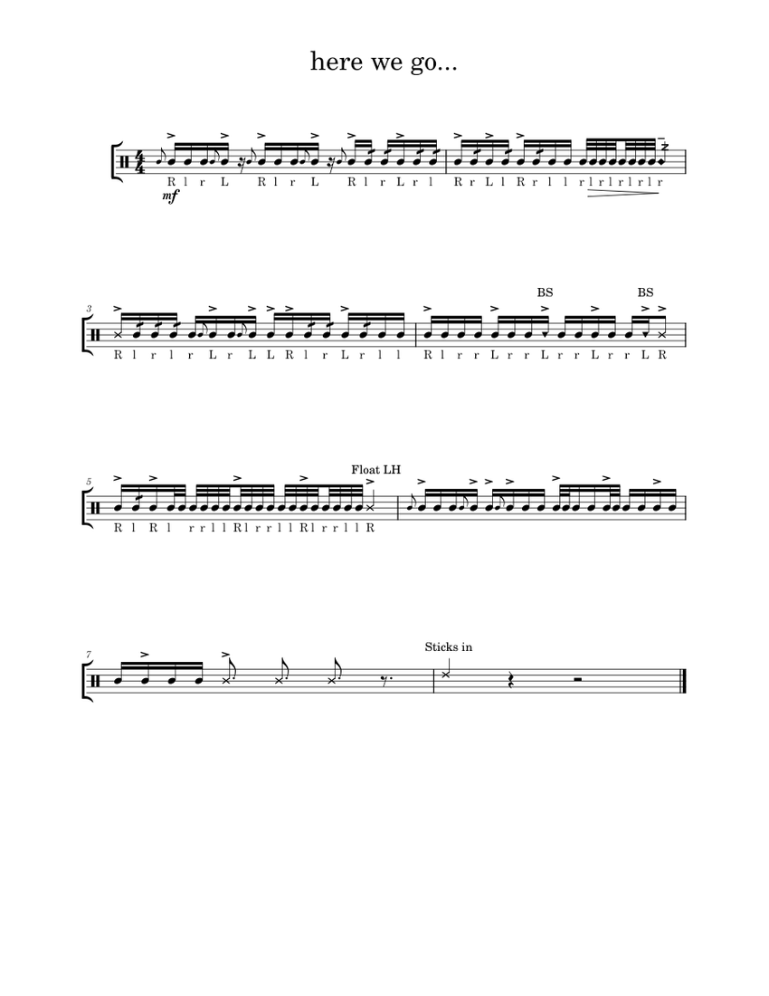 here we go.. Sheet music for Snare drum (Solo) | Musescore.com