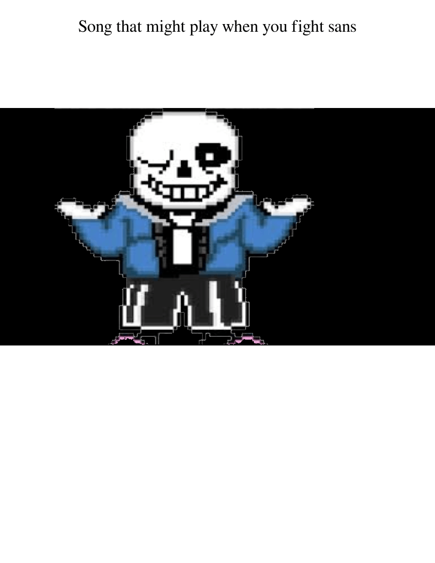 Song that might play when you fight sans Sheet music for Piano, Timpani ...