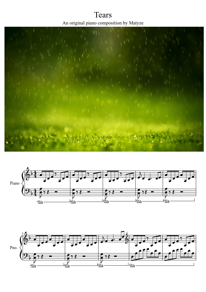 Tears Sheet music for Piano (Solo) Easy | Musescore.com