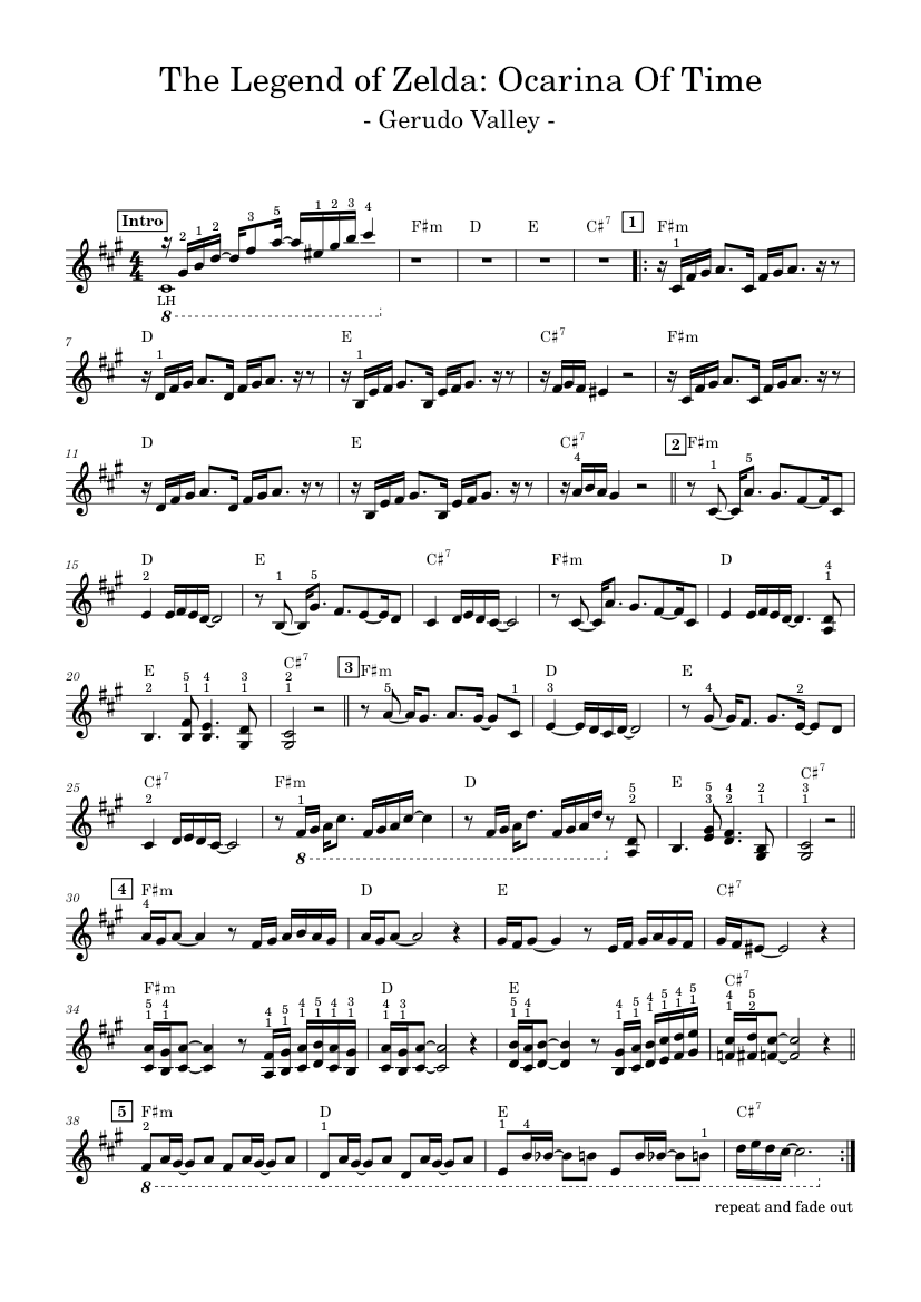 The legend of zelda ocarina of time - gerudo valley theme – Misc ...