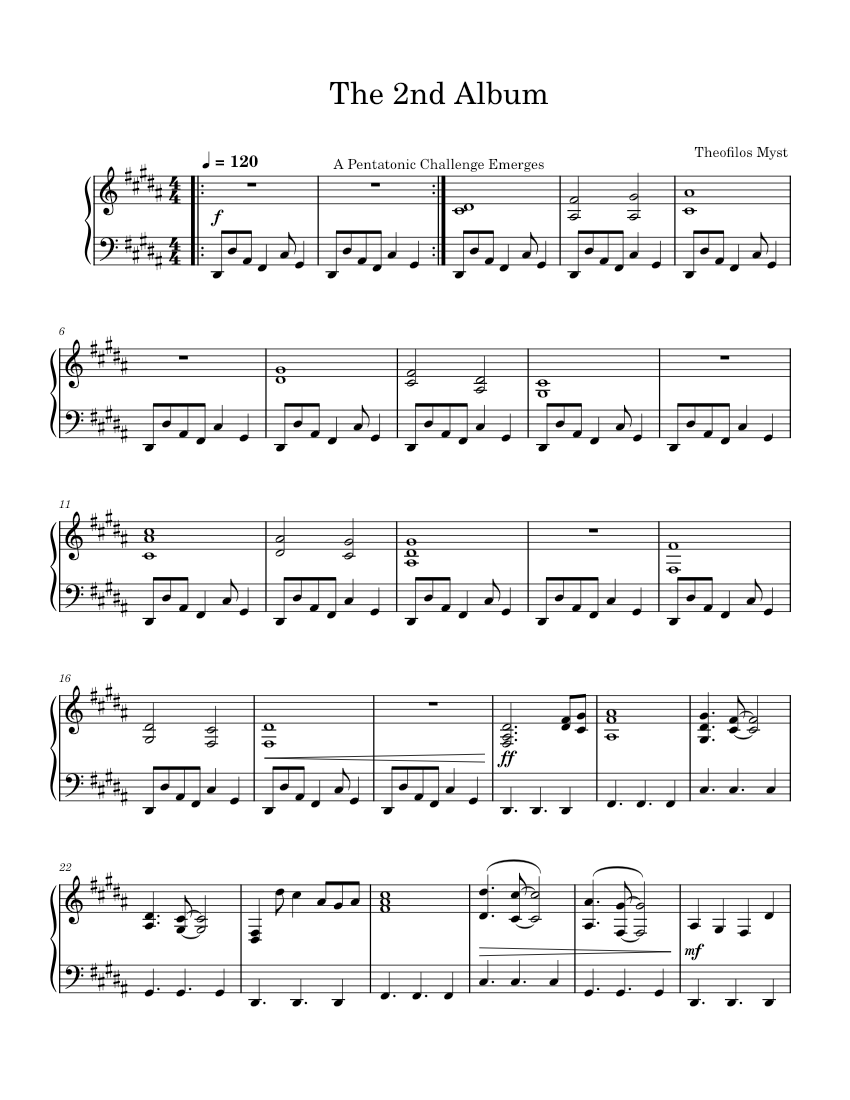 The 2nd Album Sheet music for Piano (Solo) | Musescore.com