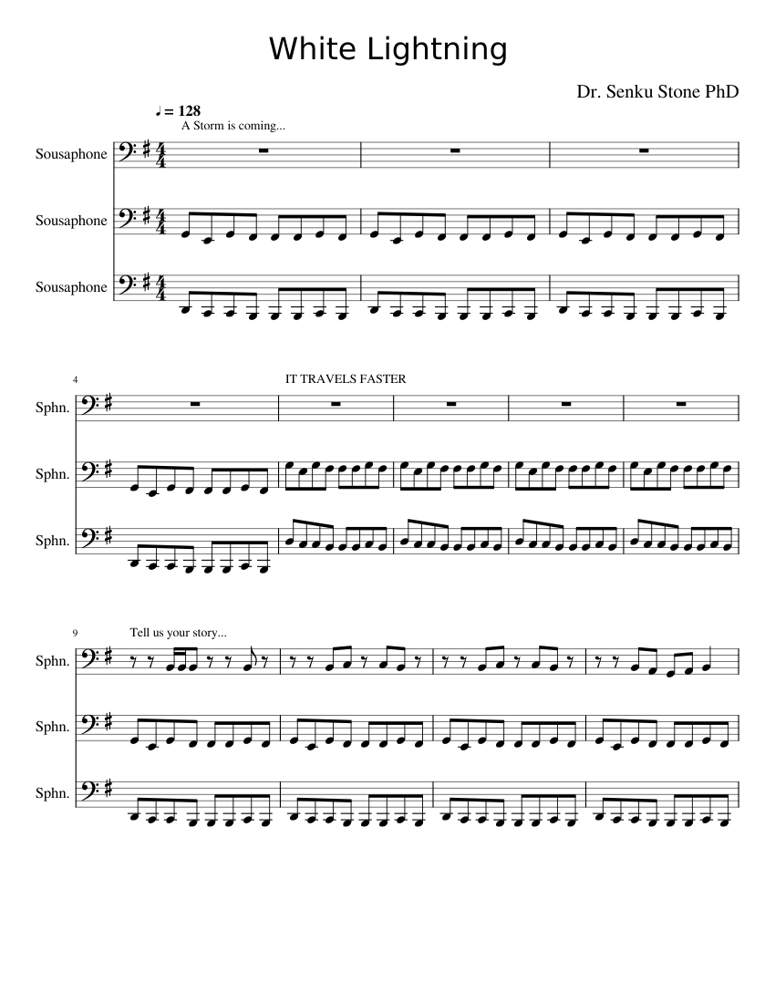 White Lightning Sheet music for Brass (other) (Mixed Trio) | Musescore.com