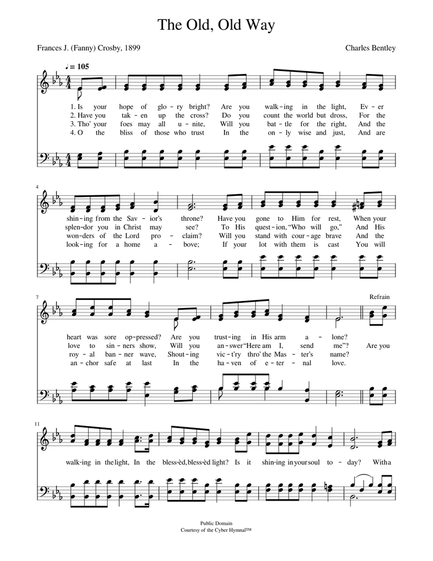 The old, old way - Charles Bentley Sheet music for Piano (Piano Duo ...