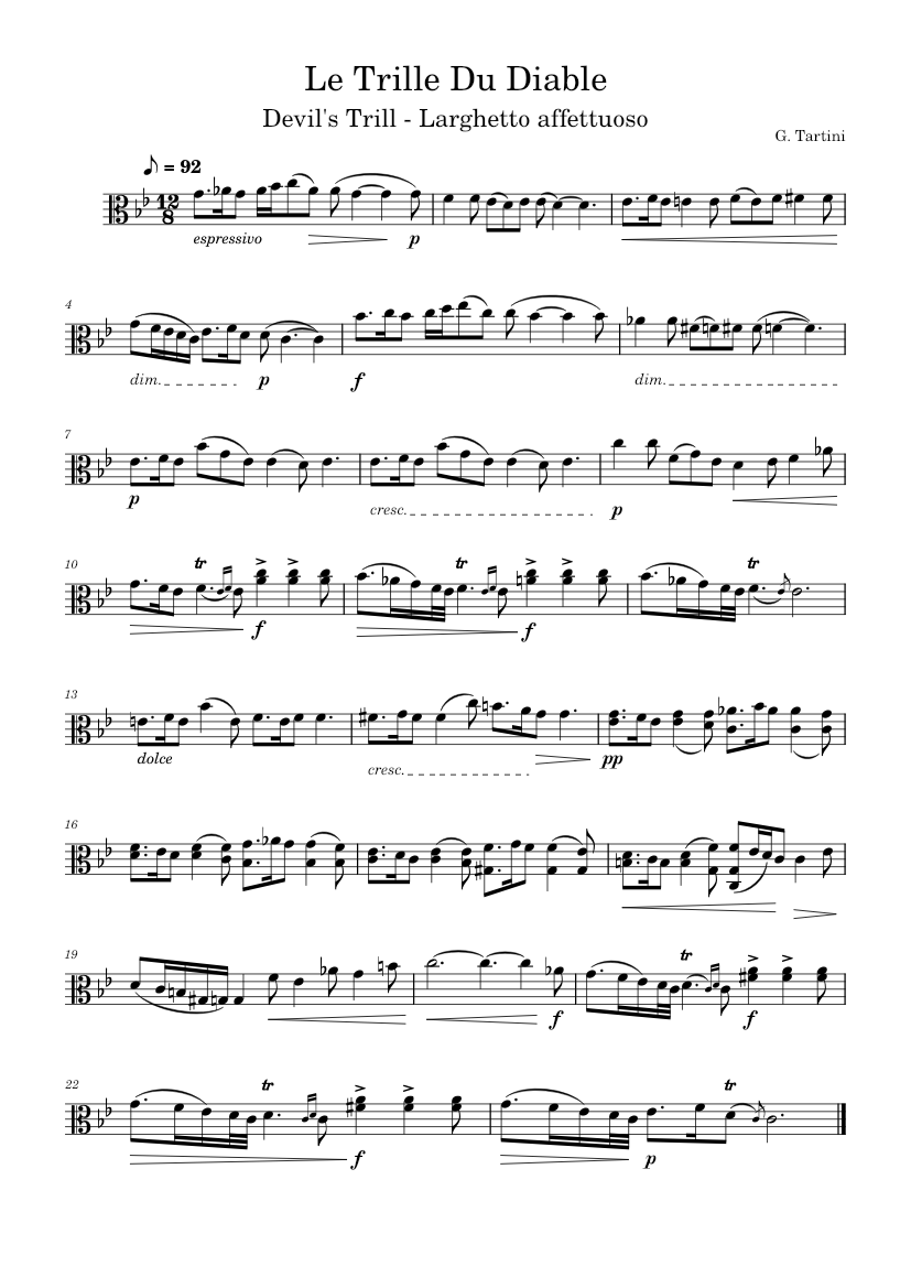 The Devil's Trill Sonata – Giuseppe Tartini - Larghetto affetuoso ...