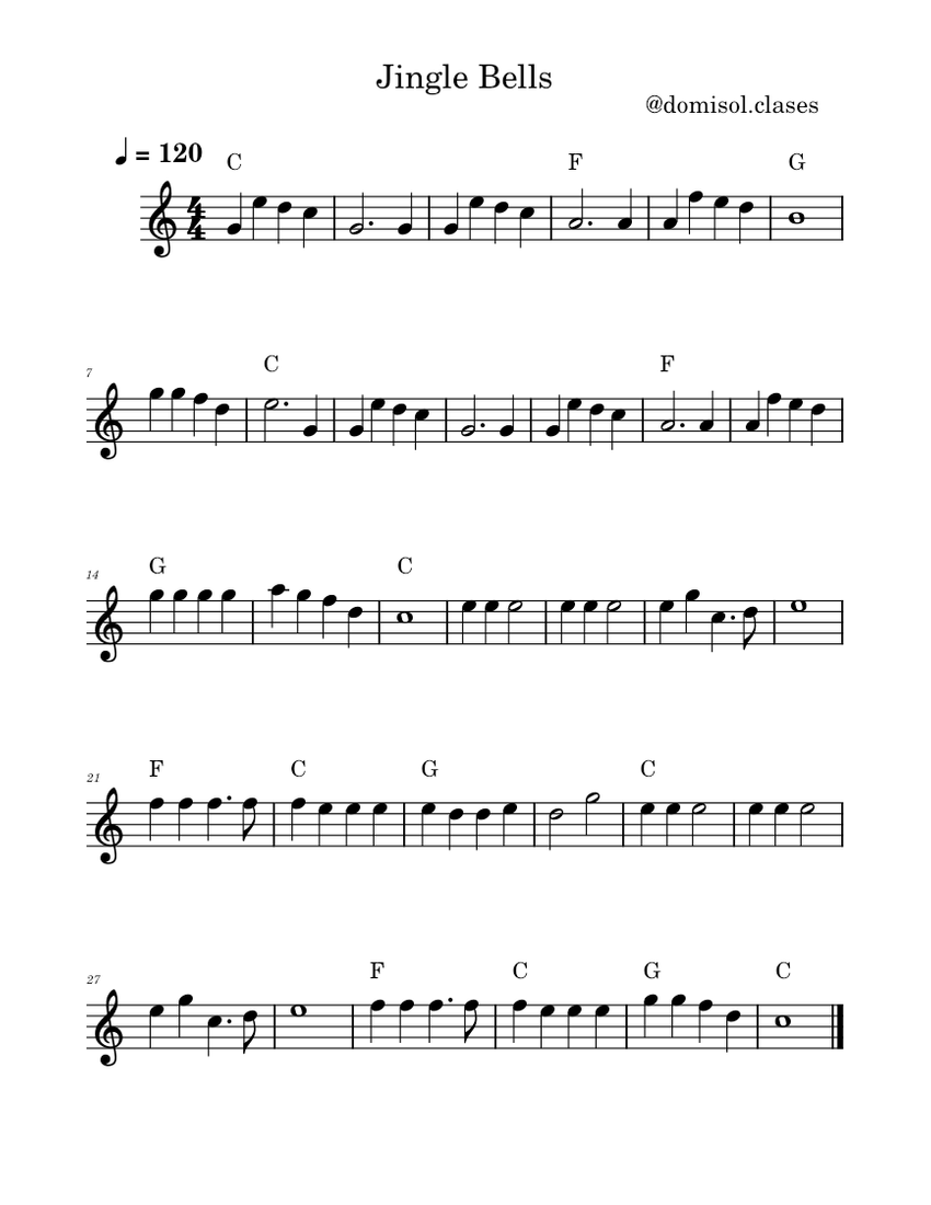 Jingle bells-Cascabel Sheet music for Piano (Solo) Easy | Musescore.com