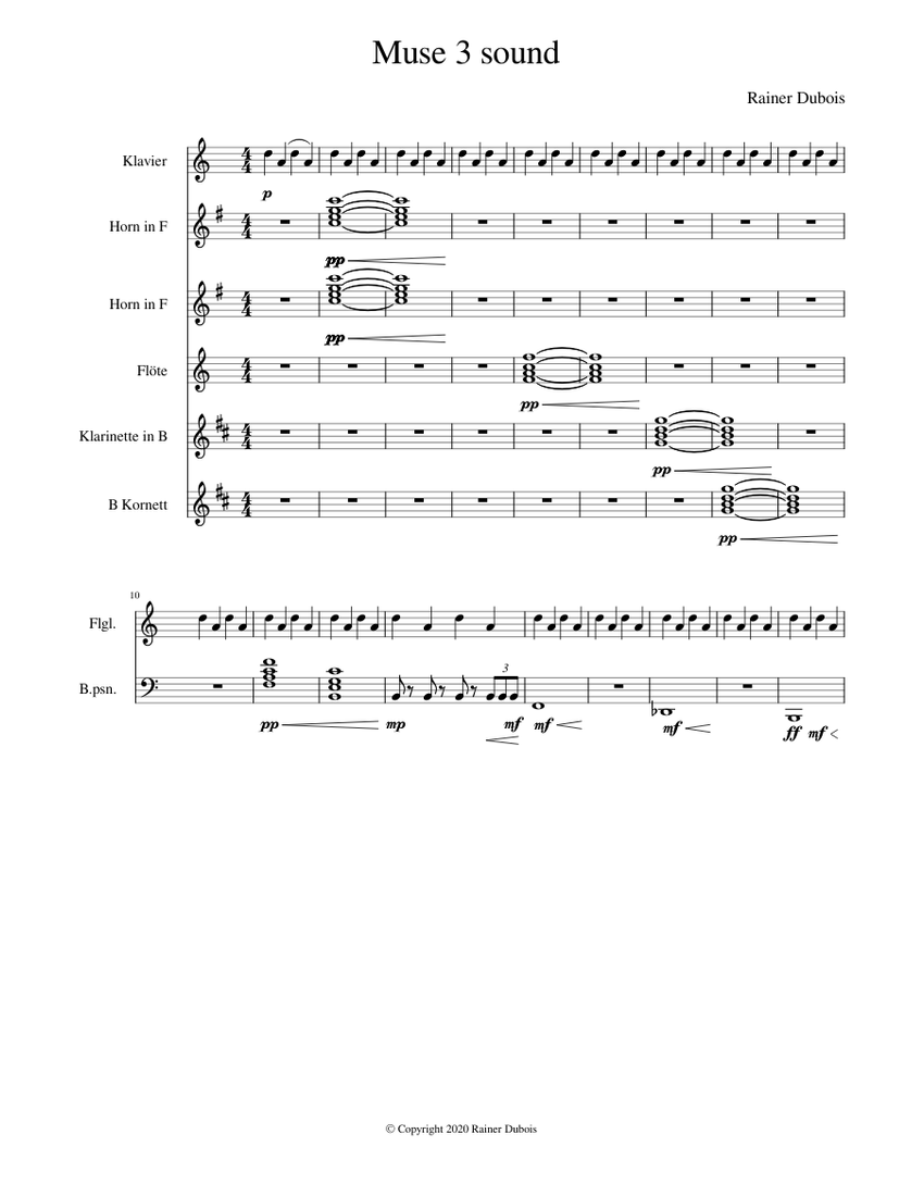 Muse 3 sounds - piano tutorial