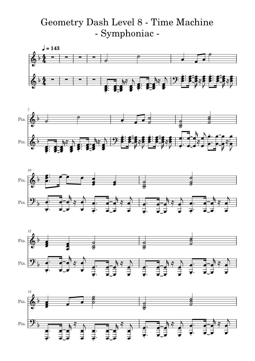 Geometry Dash Level 8 - Time Machine Sheet Music for Piano (Solo ...