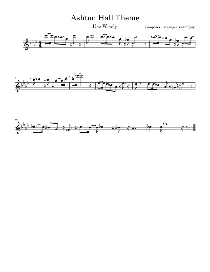 Troy bolton – Tockyy Sheet Music for Saxophone alto (Solo) | MuseScore.com