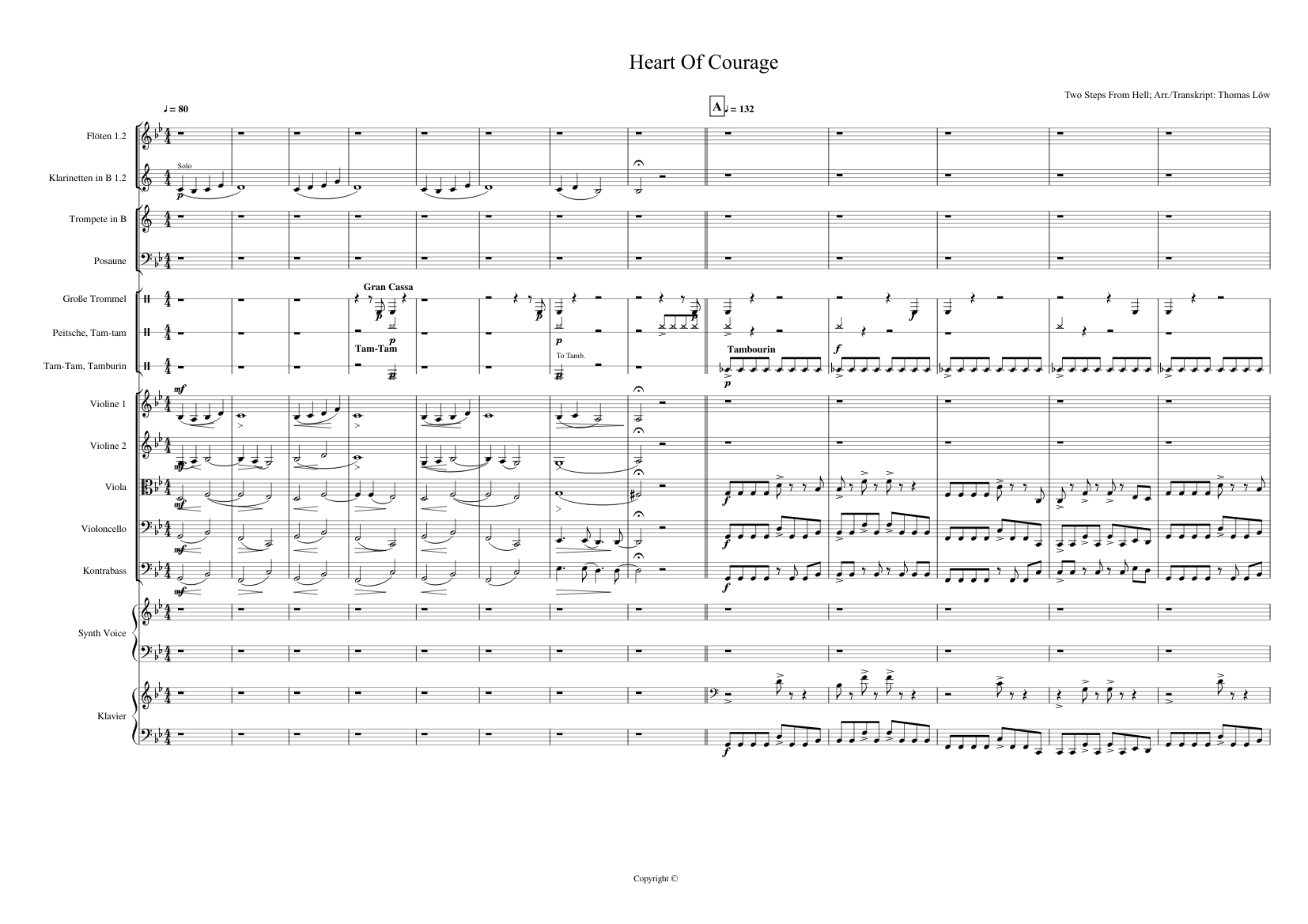 Heart Of Courage Sheet Music for Viola (Solo) | MuseScore.com