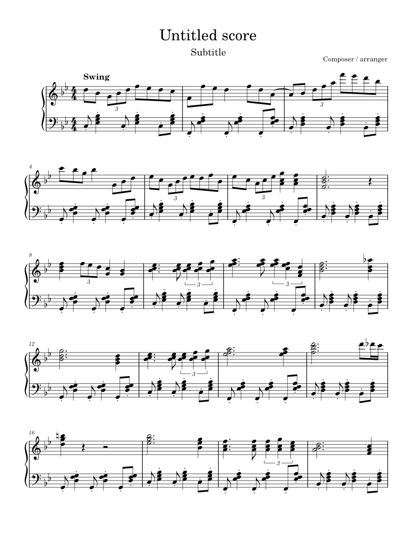 Lobby Theme Sheet Music for Piano (Solo) | MuseScore.com
