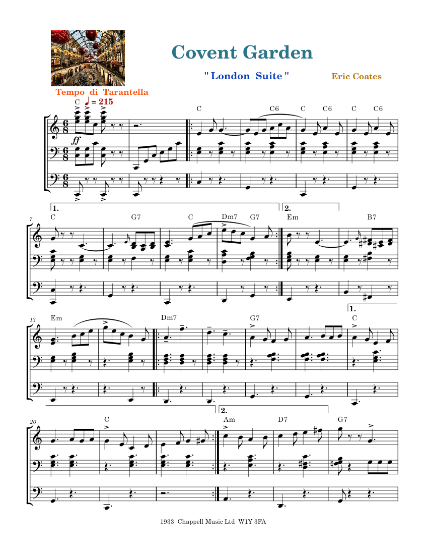Covent Garden (London Suite) Sheet Music for Piano (Solo) | MuseScore.com