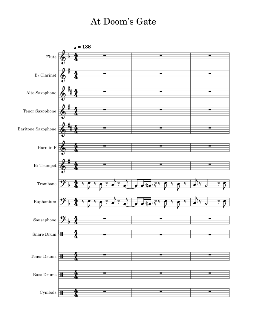 At Doom's Gate – Mick Gordon, Bobby Prince At Doom's Gate Sheet music ...