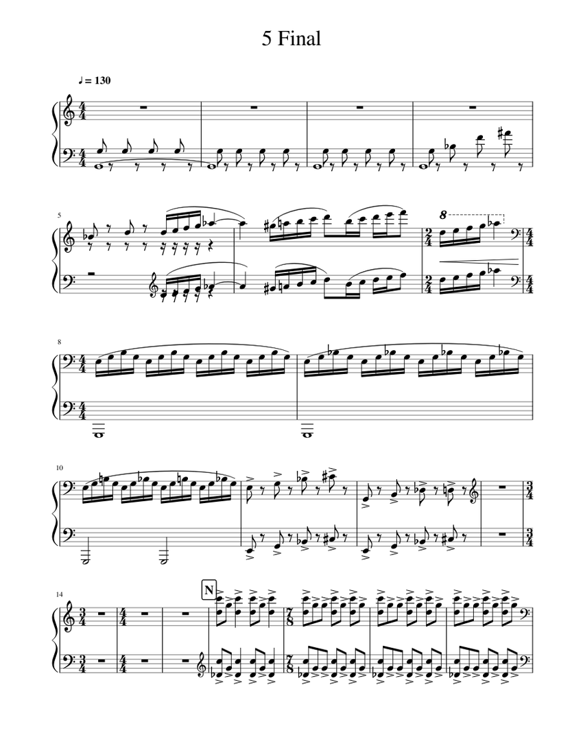 5 Final Sheet music for Piano (Solo) | Musescore.com