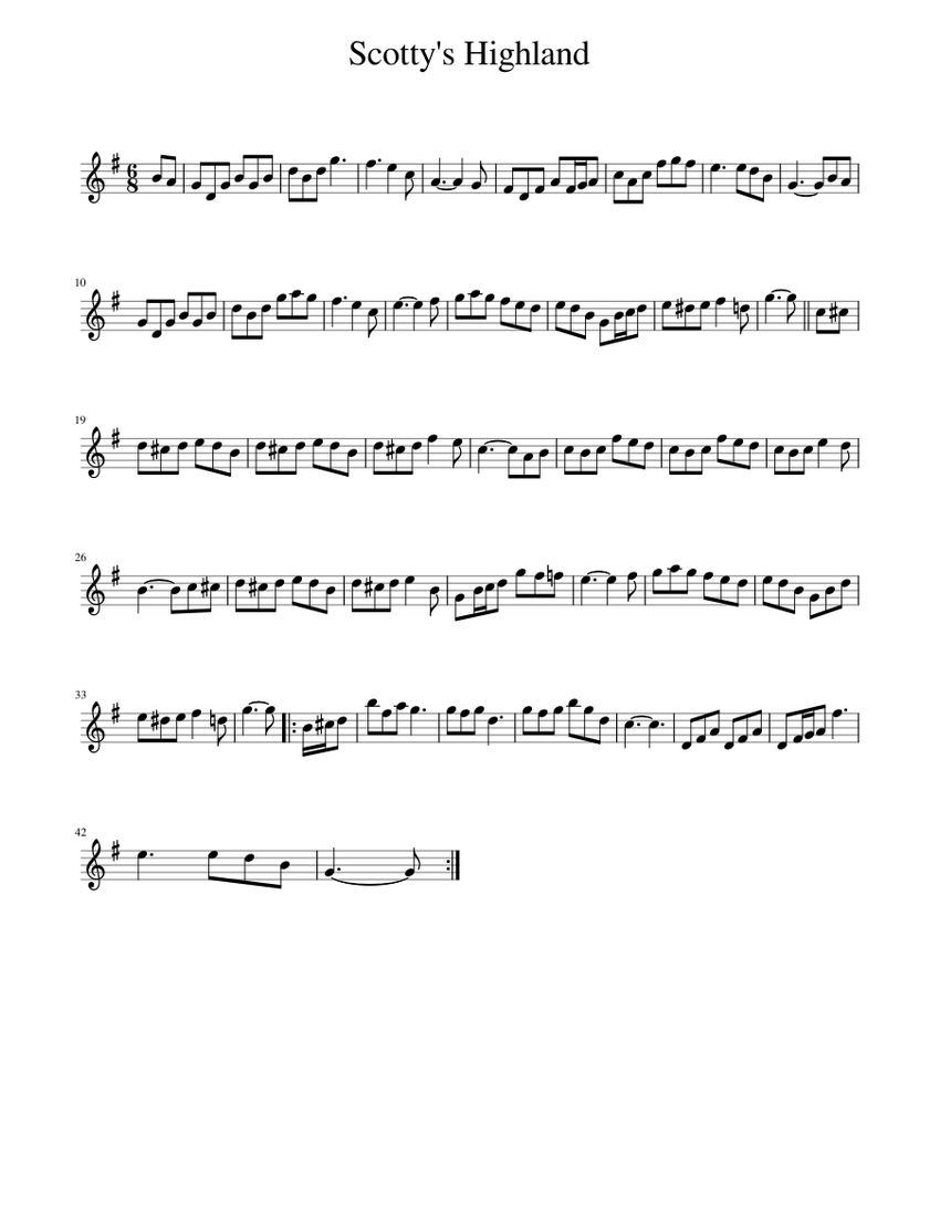 Scotty's Highland Sheet music for Piano (Solo) Easy | Musescore.com