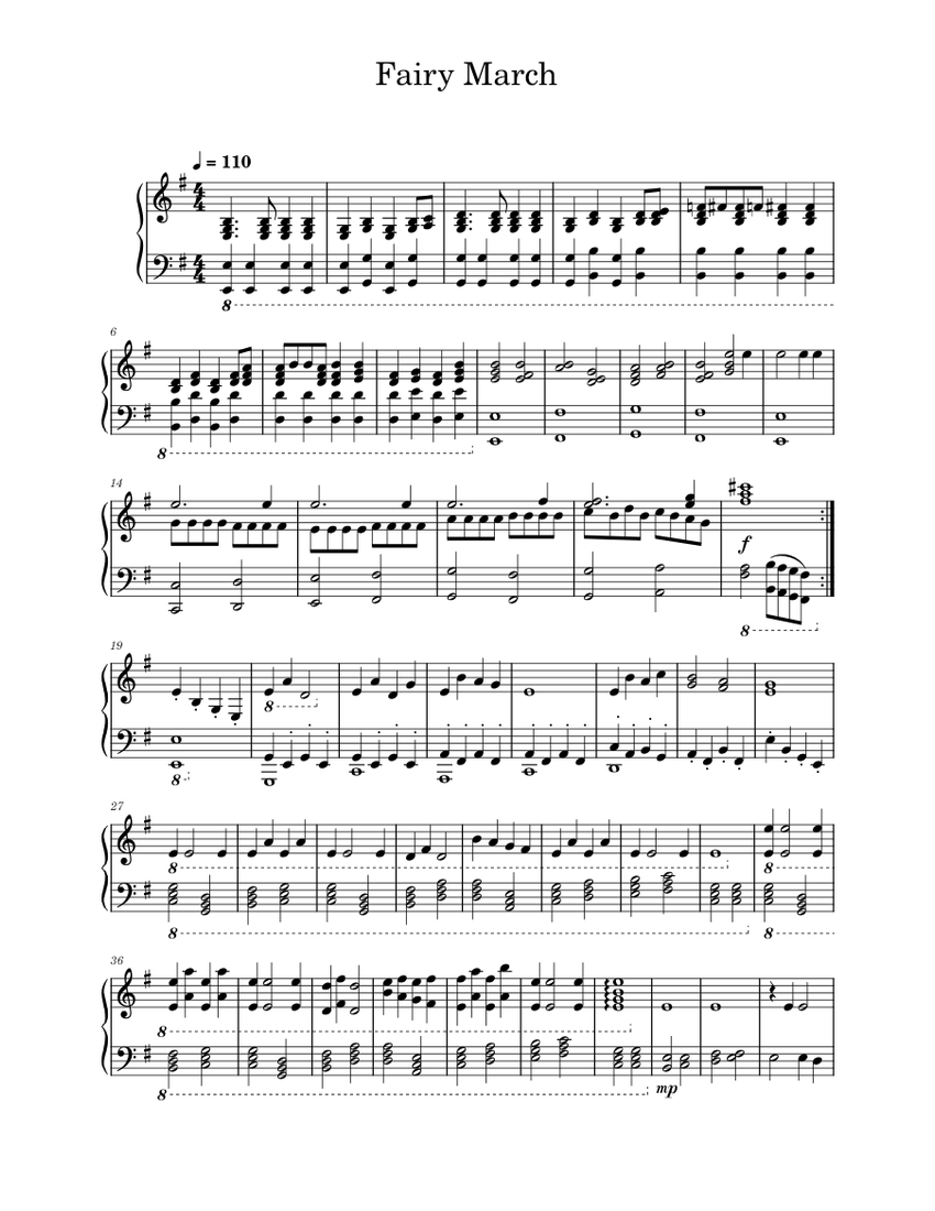 Fairy March Sheet music for Piano (Solo) | Musescore.com
