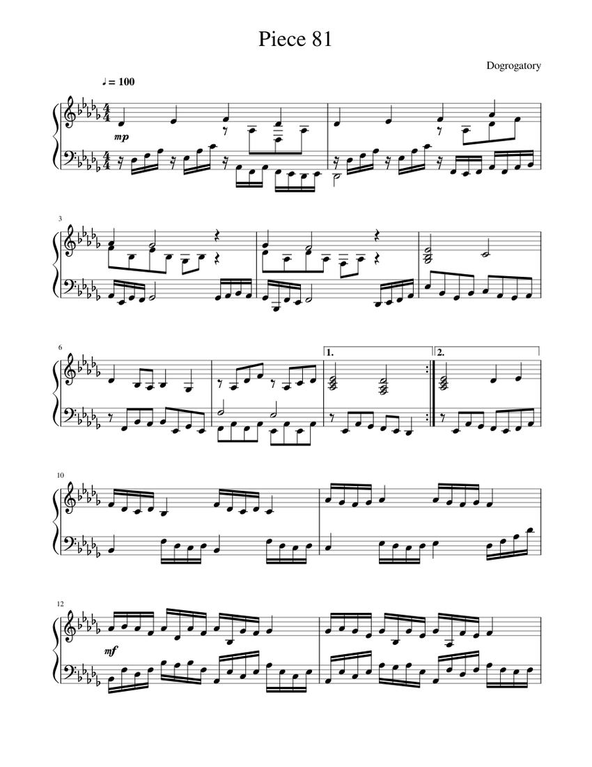 Wanderlust Sheet music for Piano (Solo) | Musescore.com