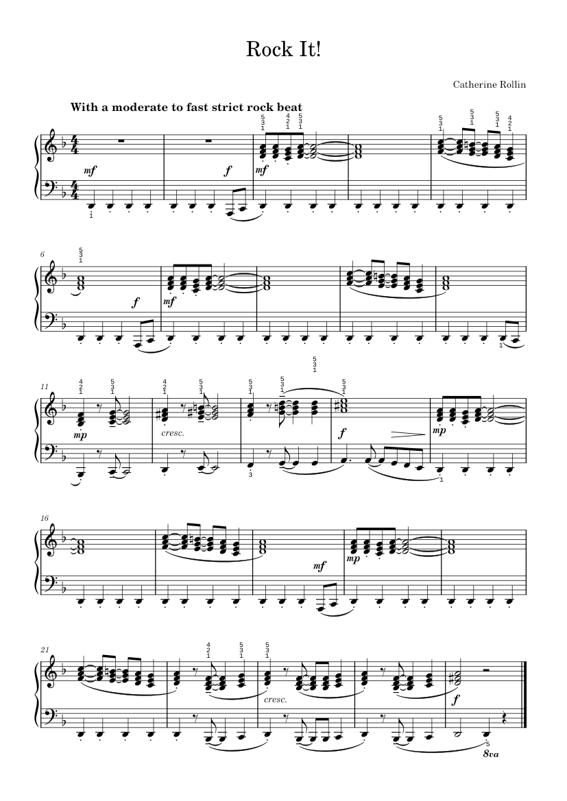 Rock It! – Catherine Rollin Sheet Music for Piano (Solo) Easy ...