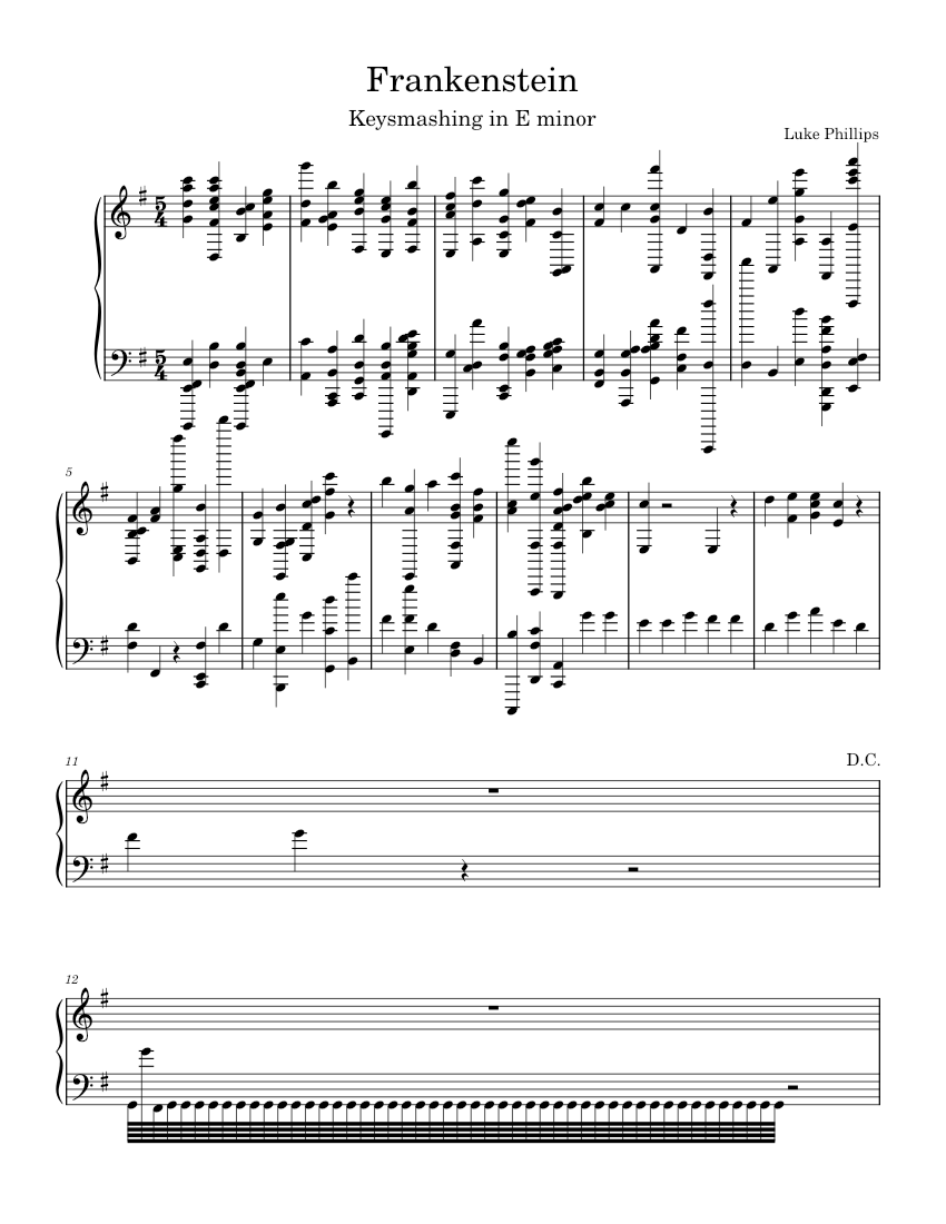 M2. Frankenstein Sheet music for Piano (Solo) | Musescore.com