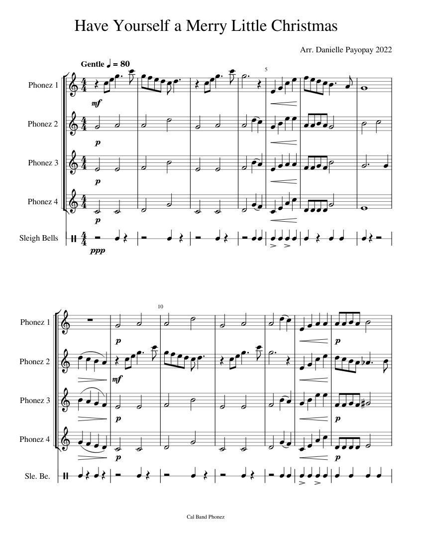 Have Yourself a Merry Little Christmas Sheet music for Saxophone alto ...