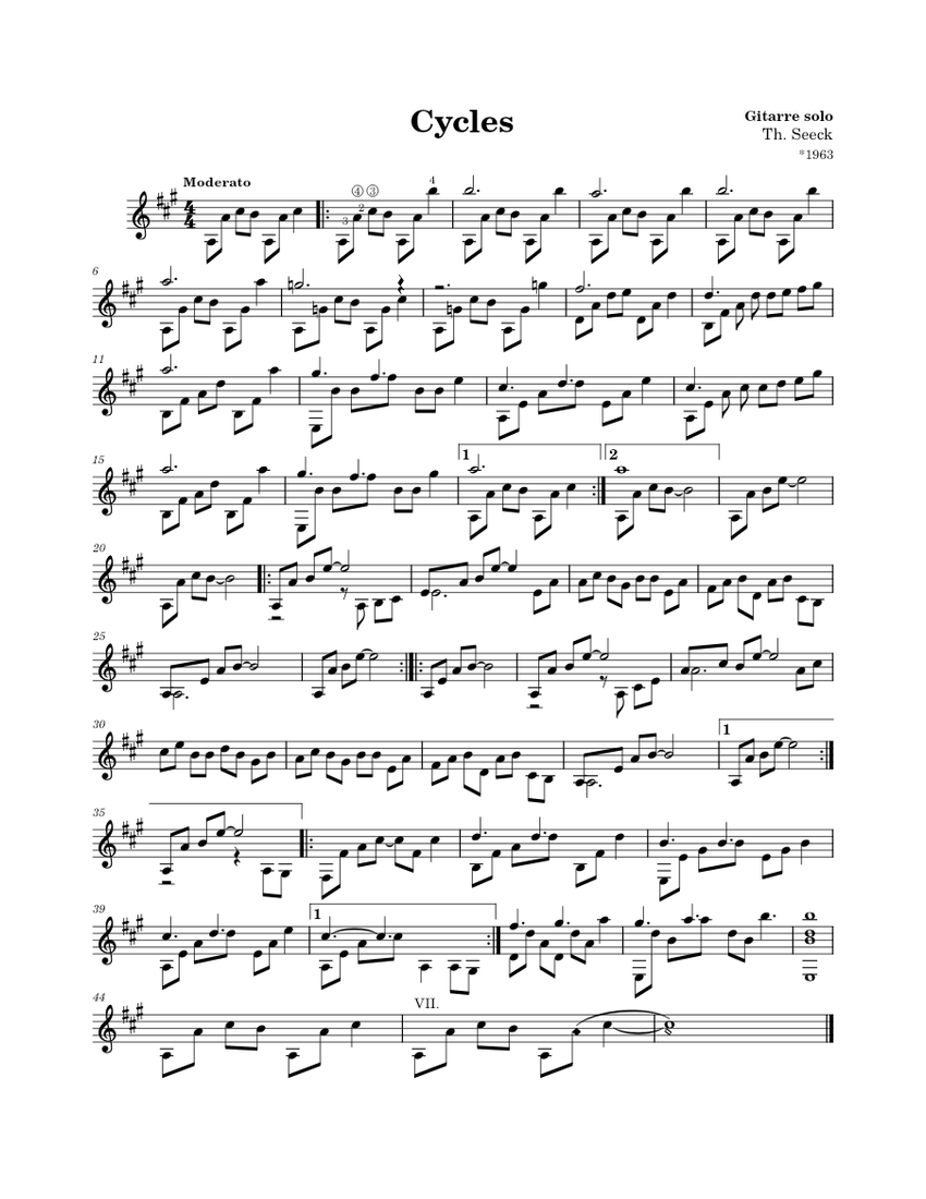 Cycles Sheet music for Piano (Solo) Easy | Musescore.com