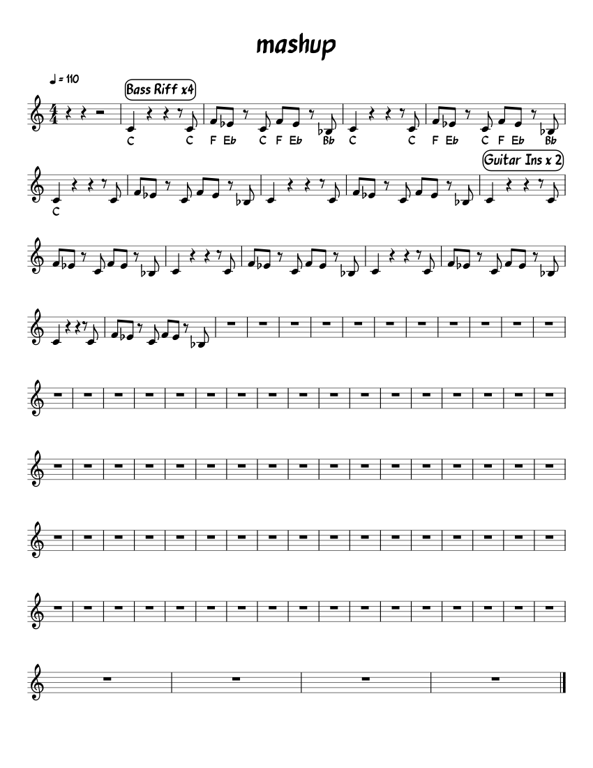 mashup Sheet music for Piano (Solo) | Download and print in PDF or MIDI ...