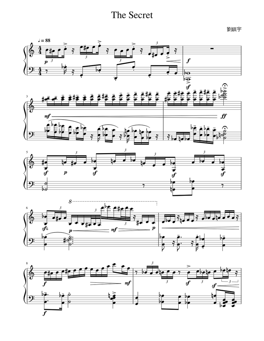 The_Secret Sheet music for Piano (Solo) | Musescore.com