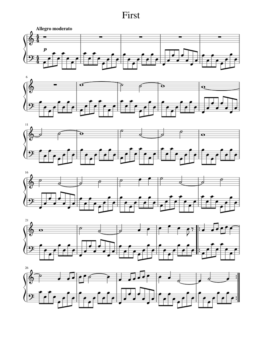 my first composition :P Sheet music for Piano (Solo) | Musescore.com