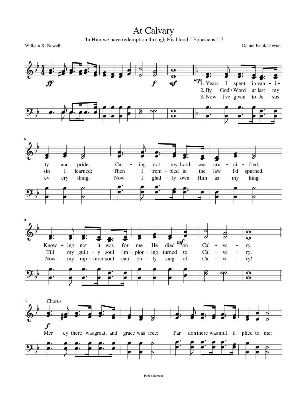 At Calvary Sheet music for Piano, Organ (Mixed Duet) | Musescore.com