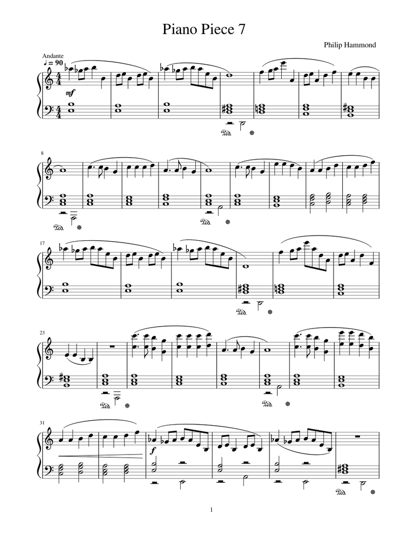 Piano Piece 7 - piano tutorial