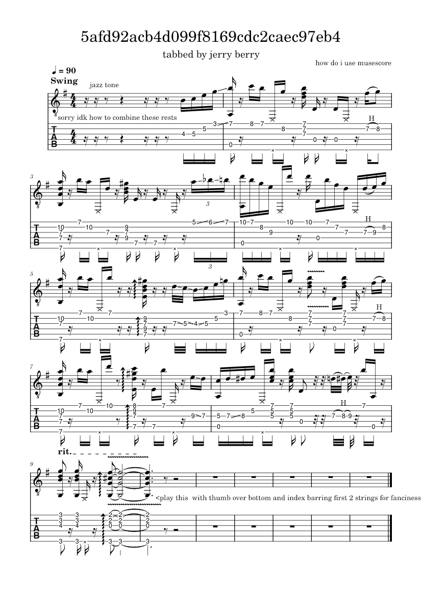 [Guitar Tab] Point the star – mt1900 (5afd92acb4d099f8169cdc2caec97eb4 ...