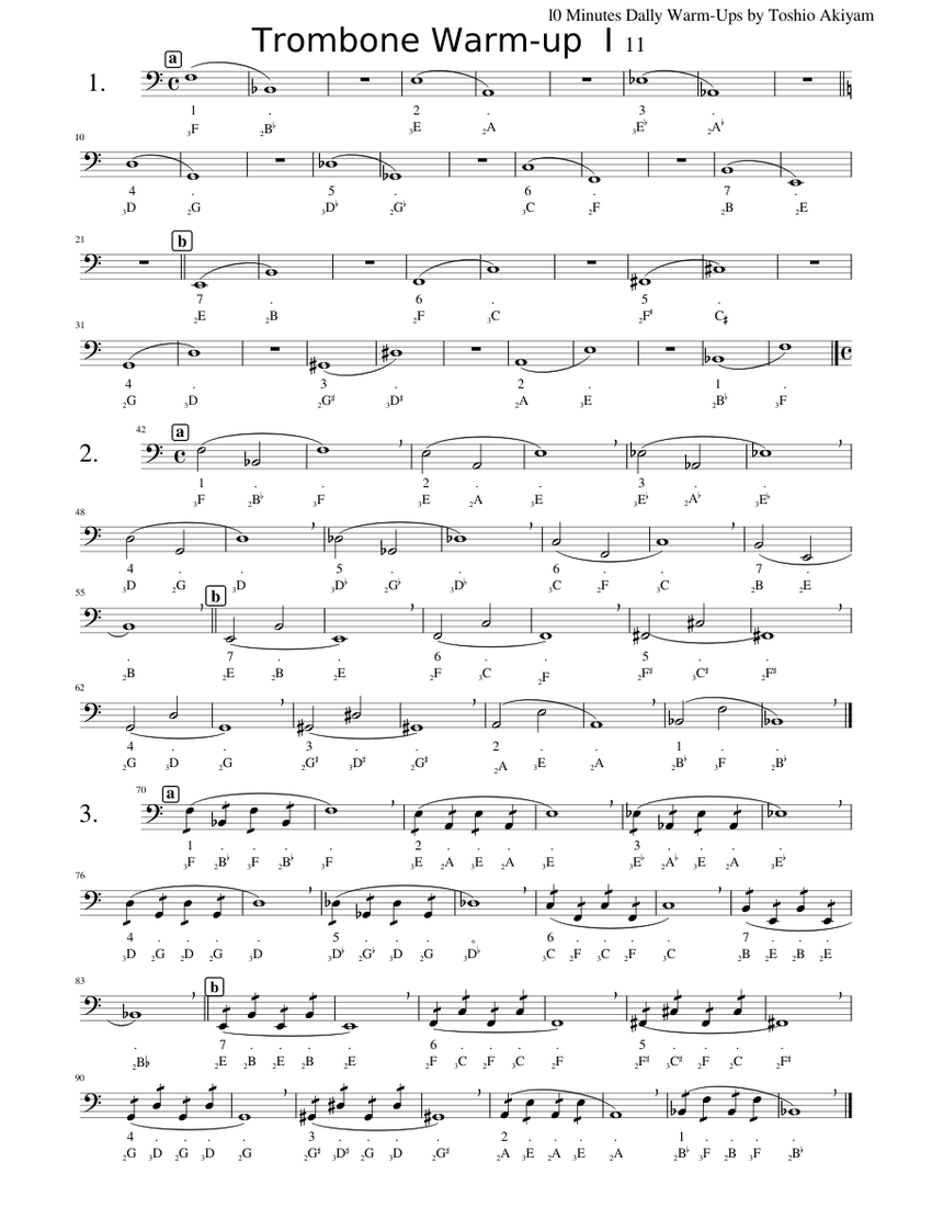 Trombone Warm-Up I 11 Sheet music for Trombone (Solo) | Musescore.com
