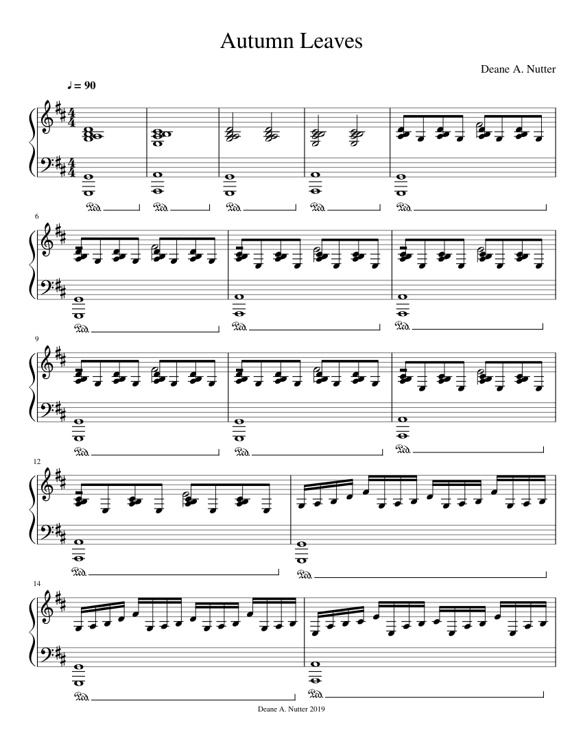 Autumn Leaves Sheet music for Piano (Solo) | Musescore.com
