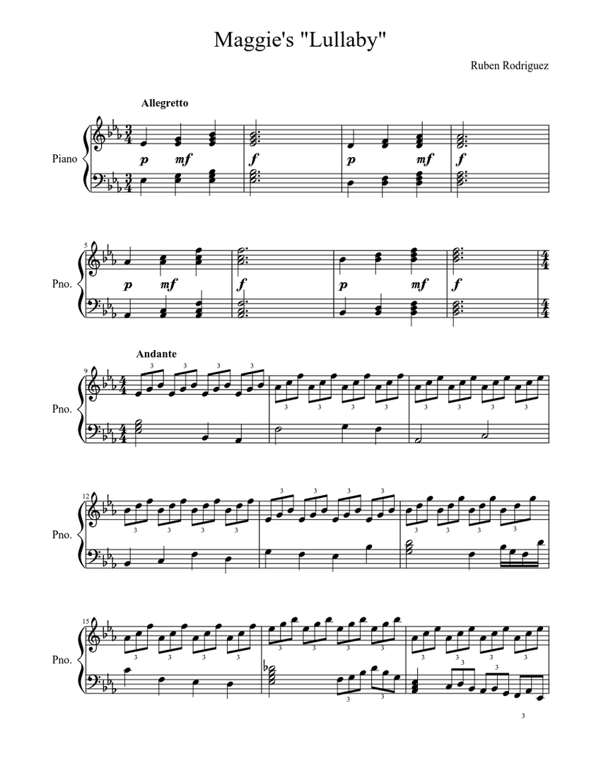 Maggie's Song Sheet music for Piano (Solo) | Download and print in PDF ...