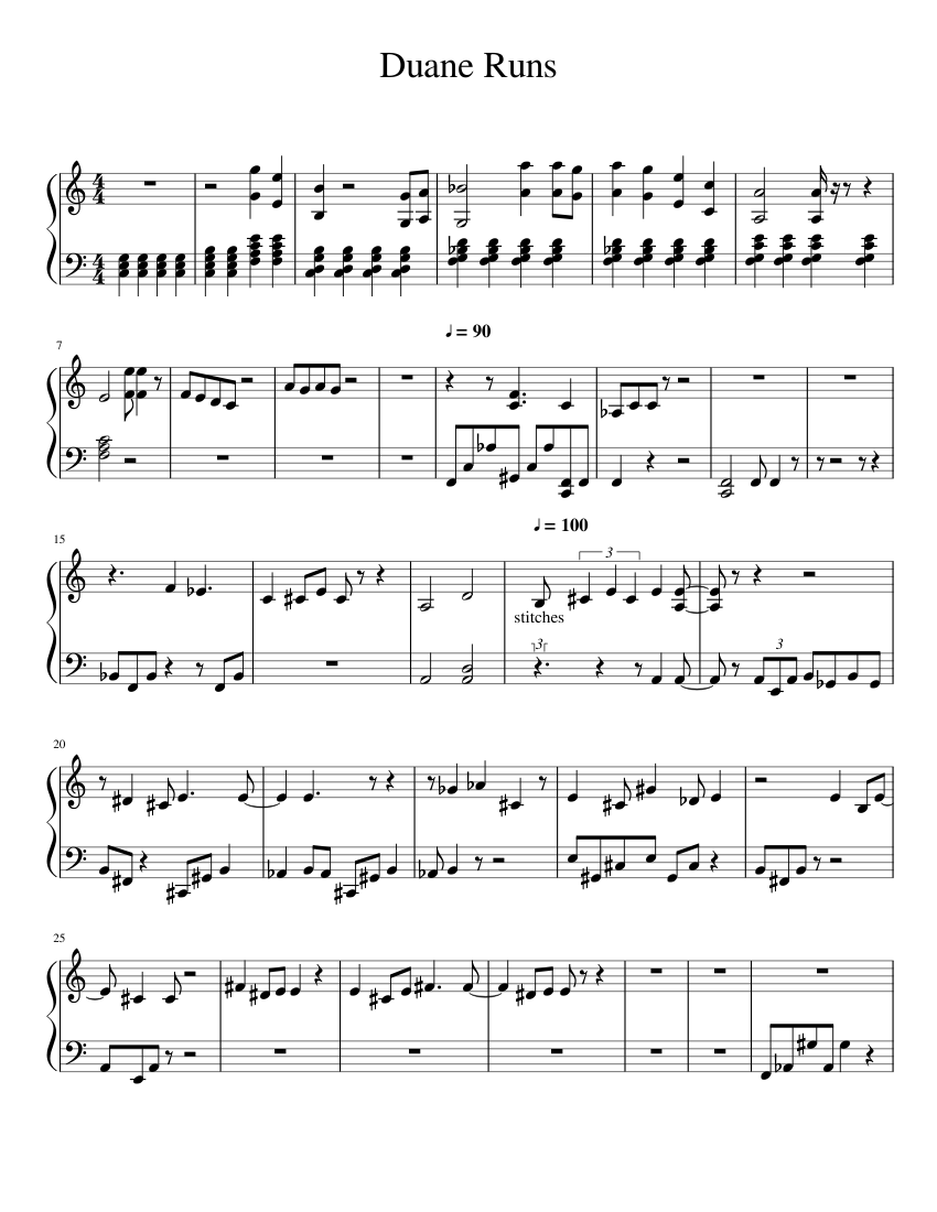 Denial Sheet music for Piano (Solo) | Musescore.com