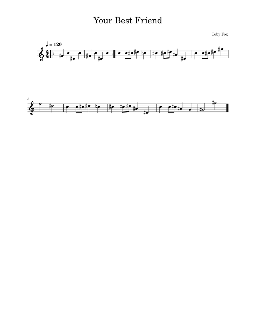 Your Best Friend – Toby Fox Sheet music for Piano (Solo) Easy ...