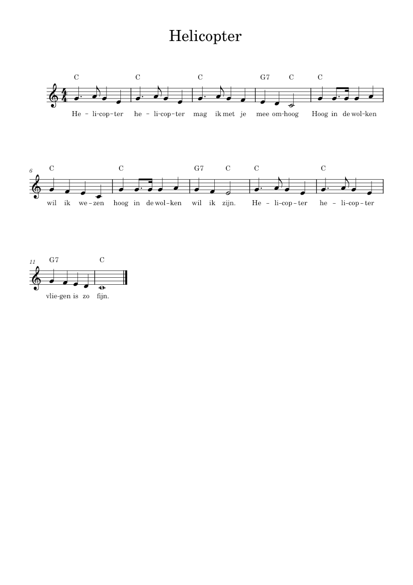 Helicopter Sheet music for Piano (Solo) Easy | Musescore.com