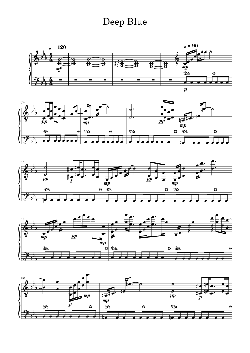 Deep Blue – Heaven Pierce Her (ULTRAKILL OST) Sheet Music for Piano ...